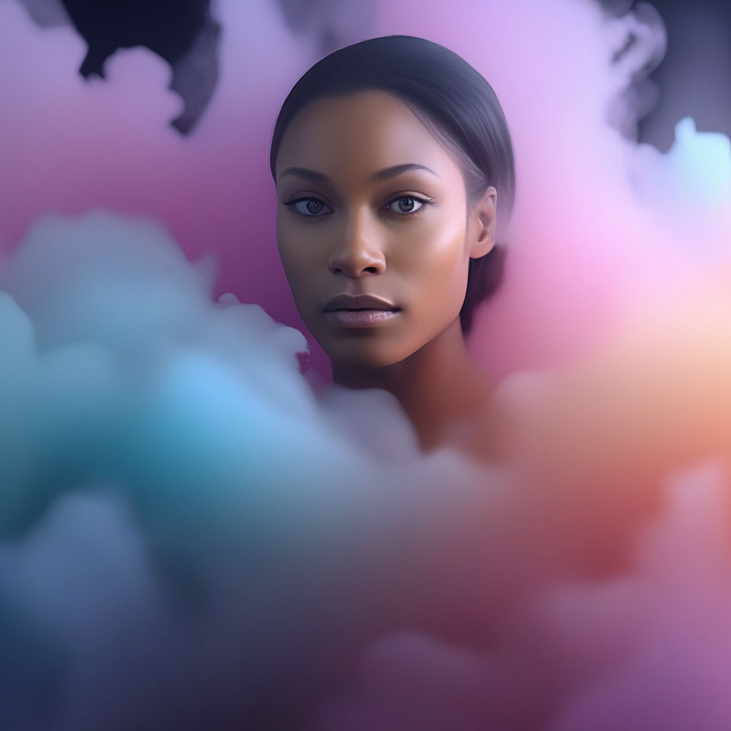 "Solid fog, white noise. , realistic, 4k" — image created in Shedevrum