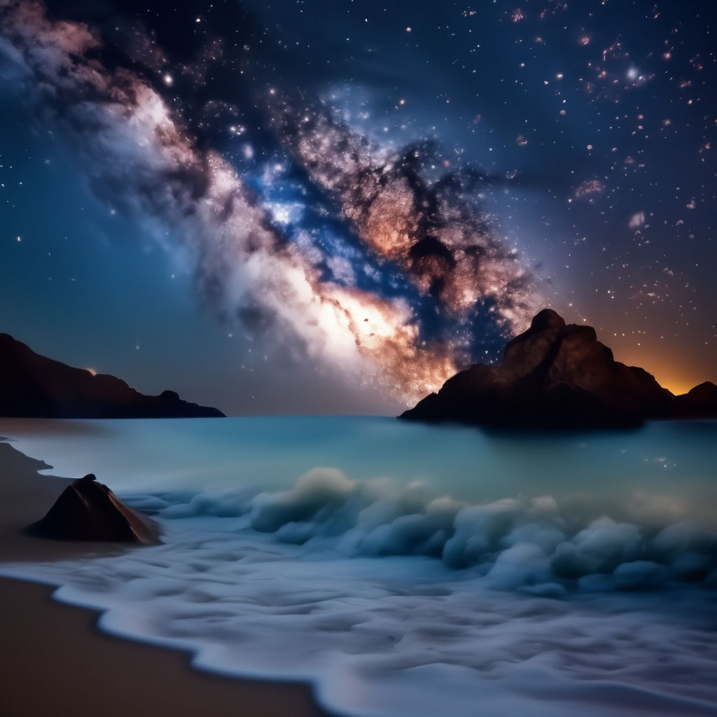 "The Milky Way cosmos" — image created in Shedevrum