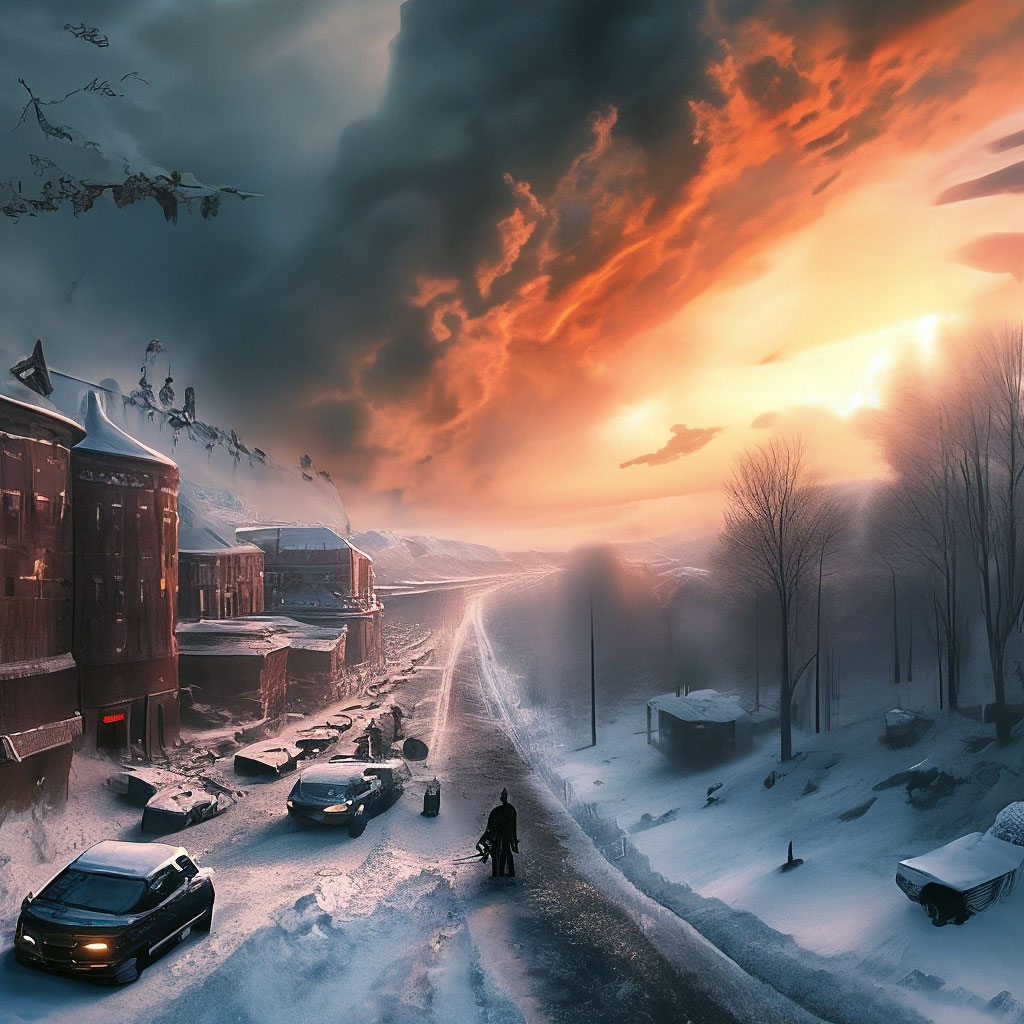 "Winter of the apocalypse" — image created in Shedevrum
