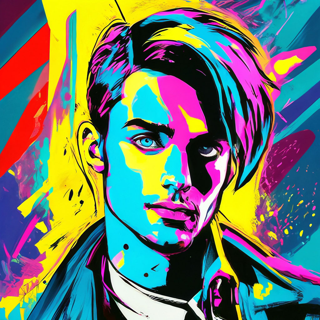 "Poster, charismatic guy with expressive eyes, half-side, three-quarter ...