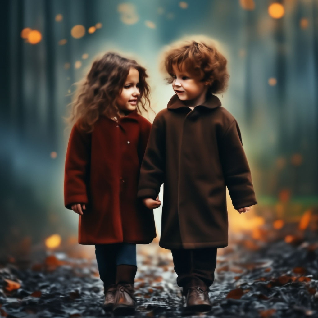 "The souls of children choose their parents" — image created in Shedevrum