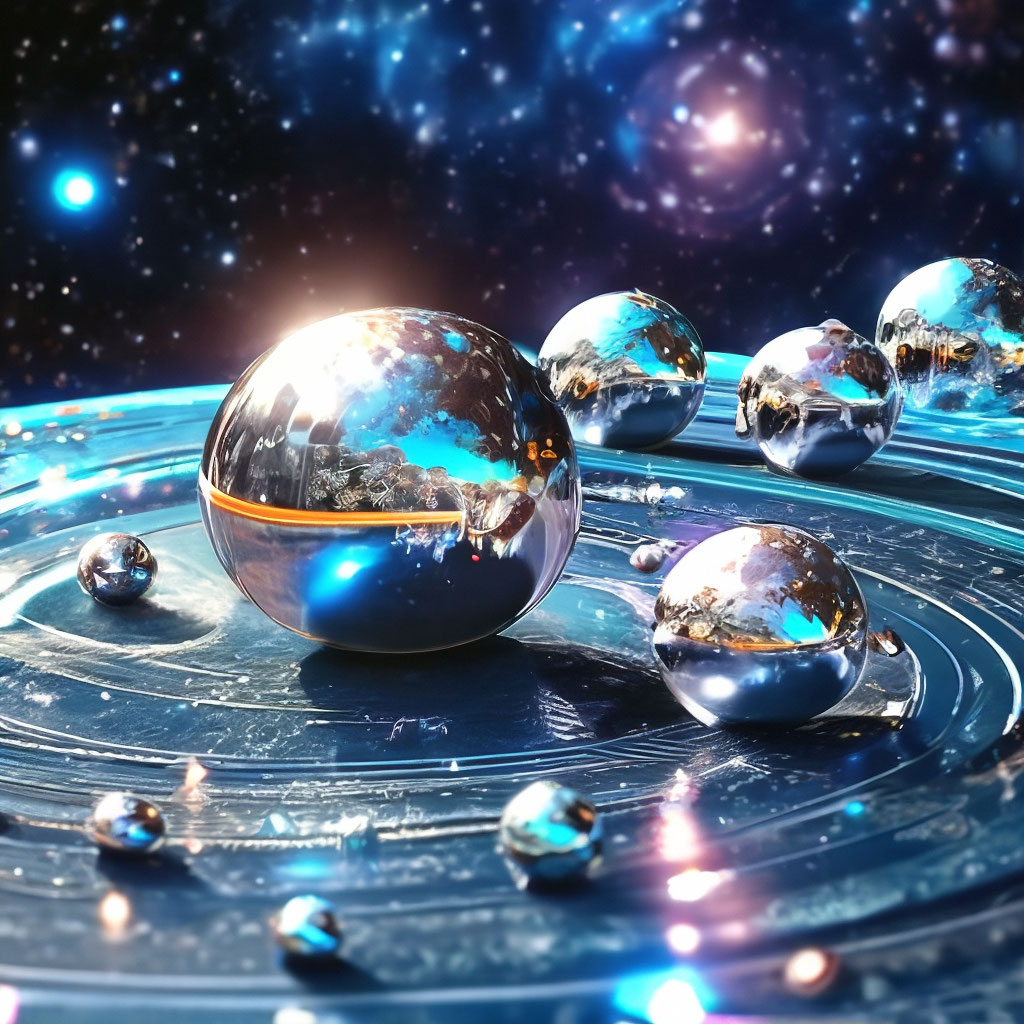 "Chrome planets and stars, hyperrealism, inimitable cosmos in its ...