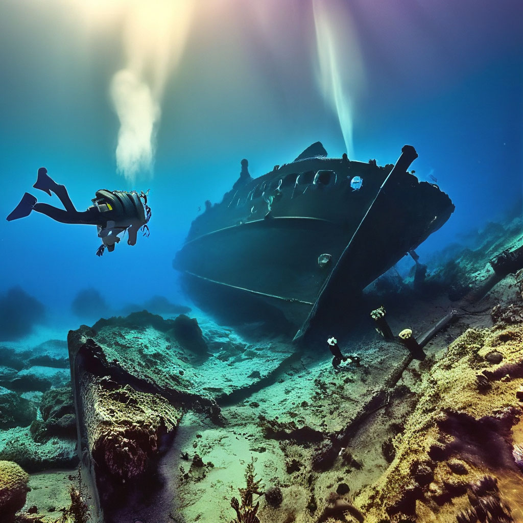 "Red Sea, shipwreck cemetery,scuba divers, landscape, nature, hd, 4k ...