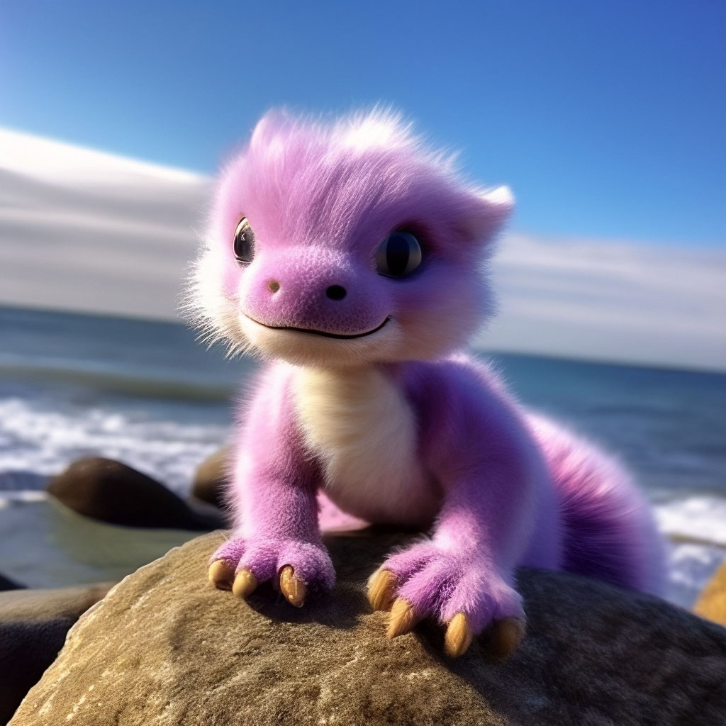 "Yorkshire Mink mega fluffy baby dragon hybrid gecko on a rock by the ...