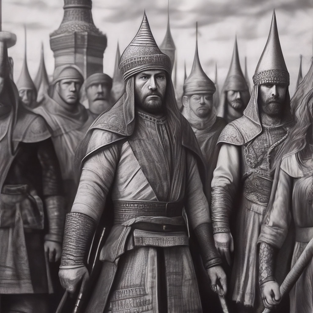 "The Tatars weakened Russia" — image created in Shedevrum