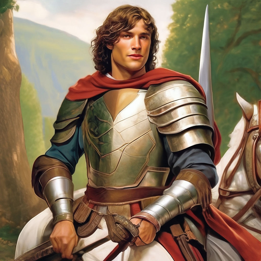 "Show me what the knight Lancelot looks like from the novels about King ...
