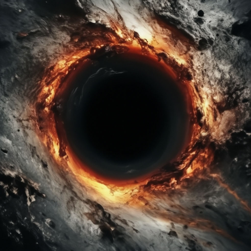 "A scary black hole" — image created in Shedevrum