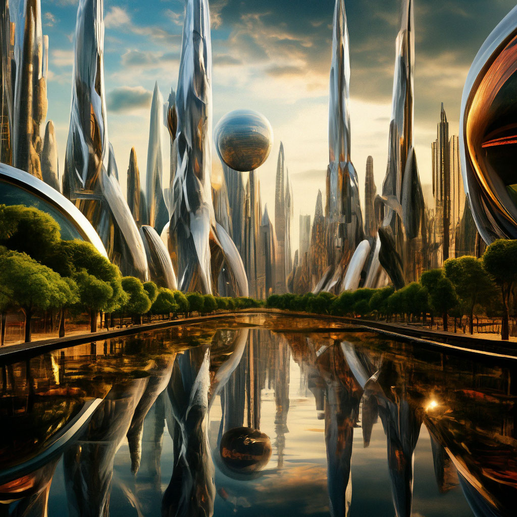 "The land of the future" — image created in Shedevrum