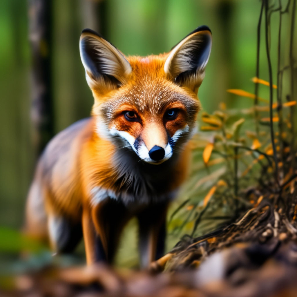 "Dwarf red fox in the forest" — image created in Shedevrum