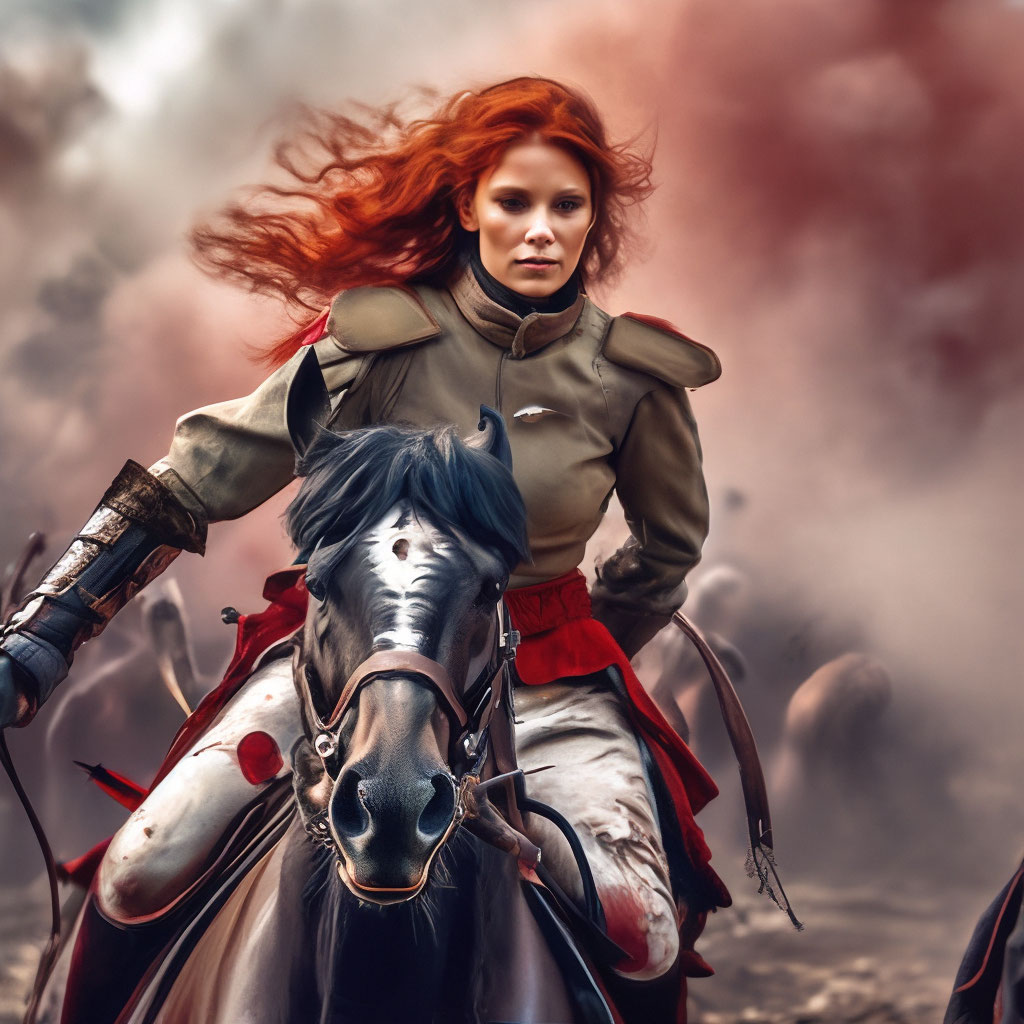 "Panoramic view.dirty and torn hussar uniform, incredibly beautiful ...
