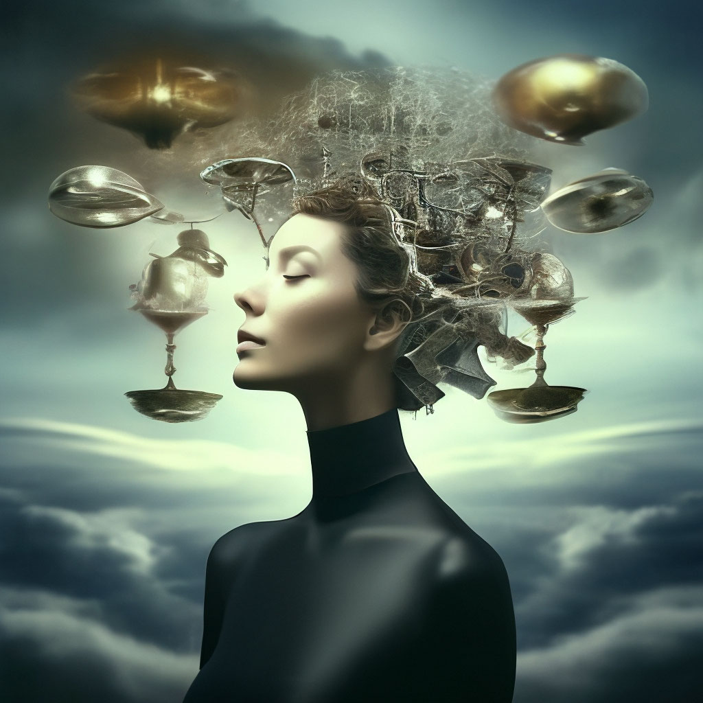 "Elegy. Consciousness and intelligence of the mind. Surrealism ...