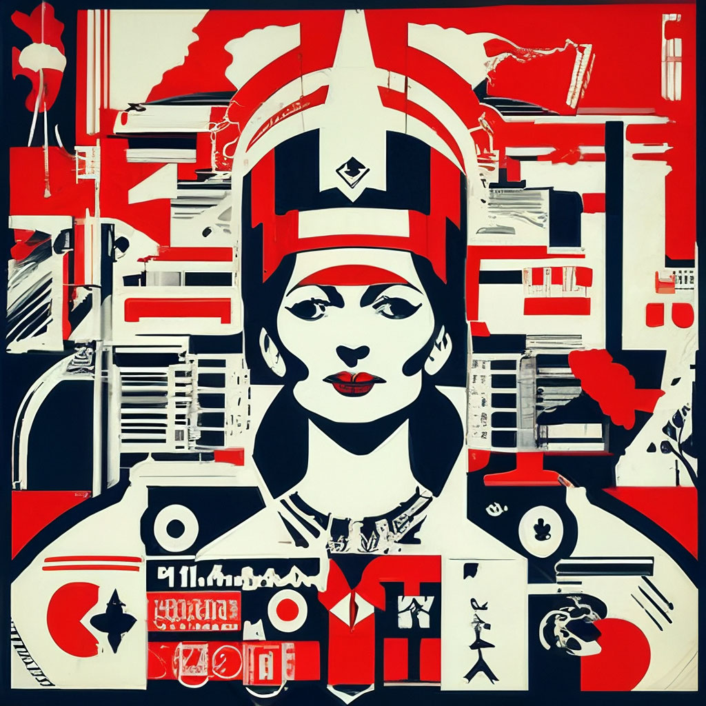 "Soviet poster. the USSR. avant-garde patterns. retro. red, black and ...