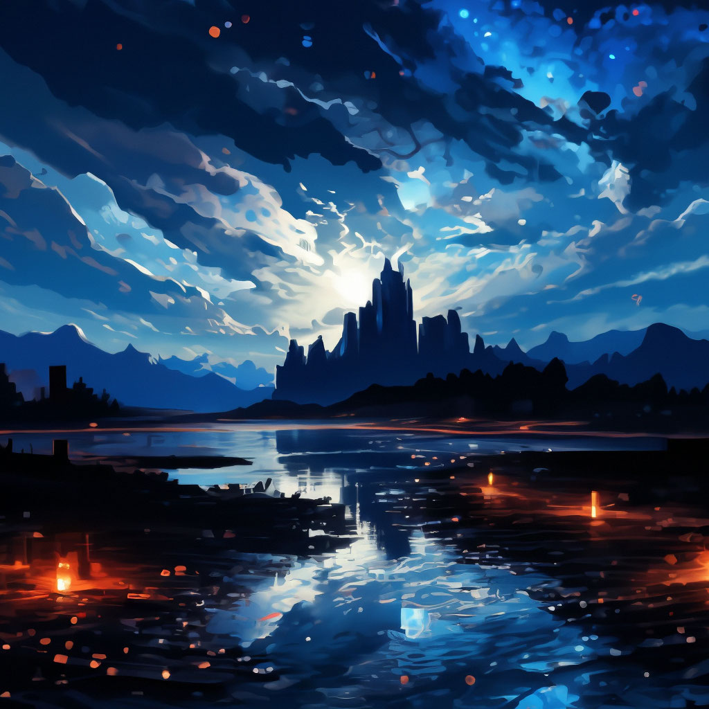 "Shattered firmament" — image created in Shedevrum