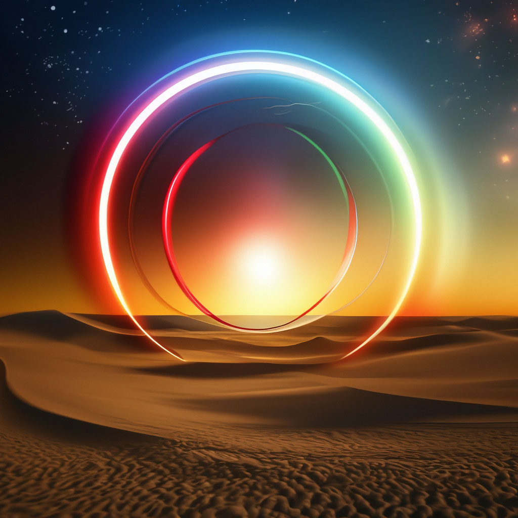 "Digital Algol effect, zenith, atmospheric phenomenon,red in green on ...