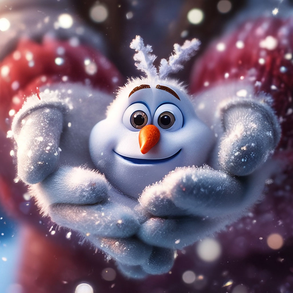 "PASS IT ON! New Year's magical mood, in fluffy knitted mittens holding ...