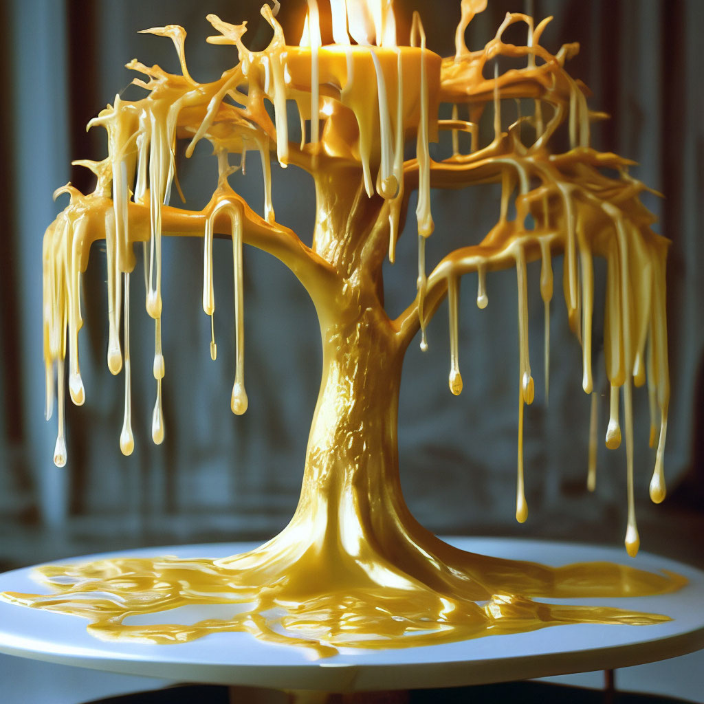 "A large fancy tree with roots and spreading branches, in the form of a ...