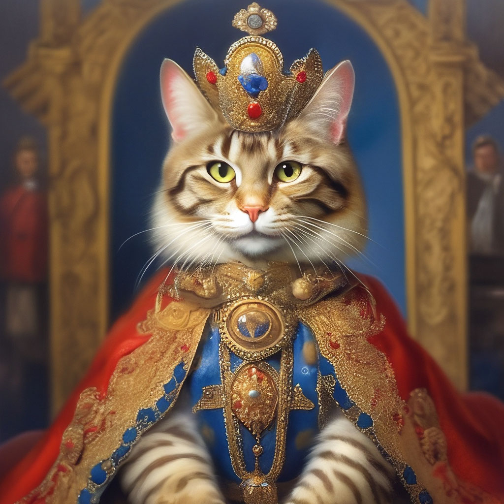 "The russian tsar cat" — image created in Shedevrum