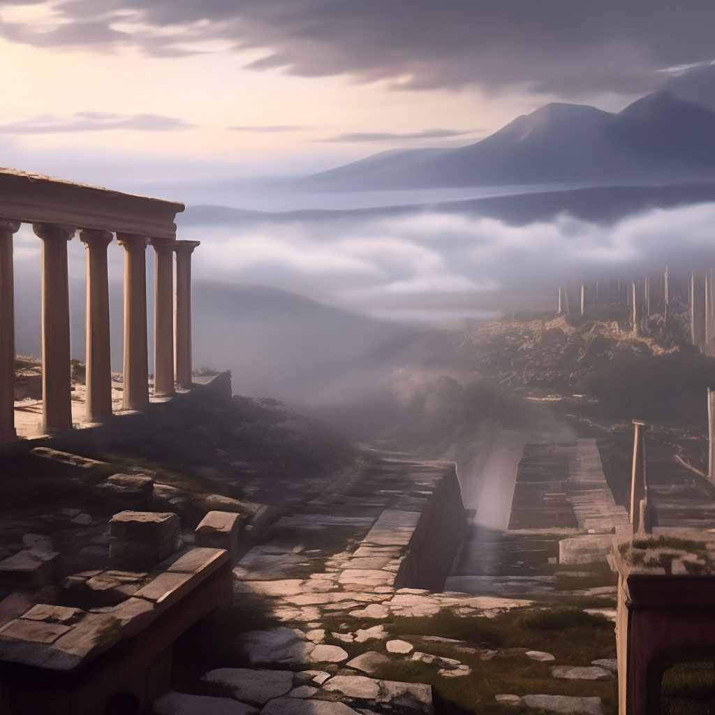 "Ancient Greece-the collapse of Sparta, antique style,ancient style ...