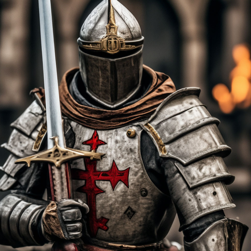 "The Templar has a sword in his hand will help to save life in battle ...