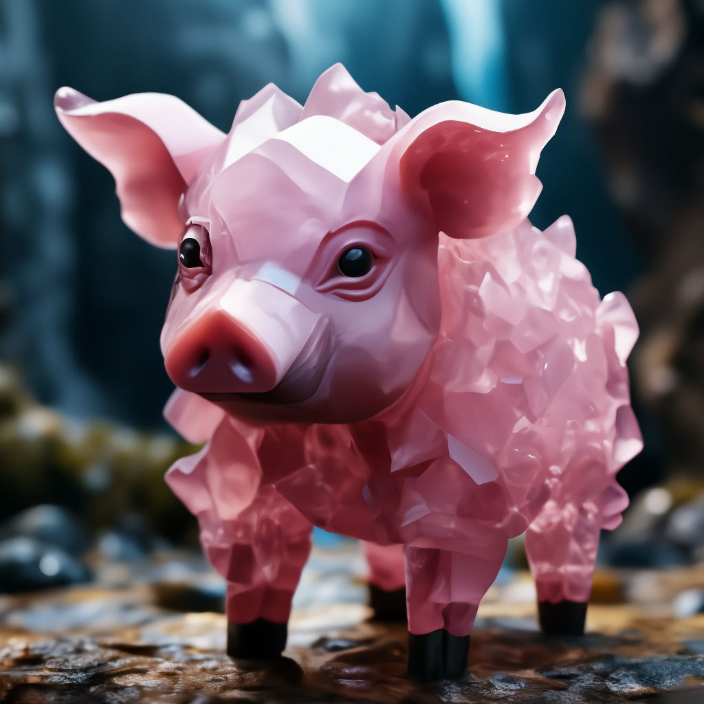 "💎The world of stone spirits💎 a small strange creature-a pig golem made ...