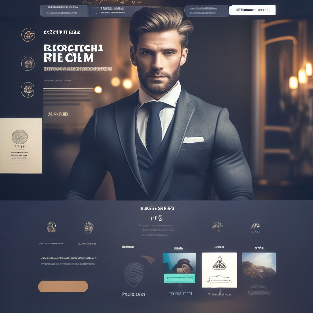 "Development of beautiful men's websites in dark design for your ...