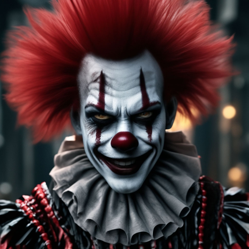 "Goth clown, realistic, 4k, high resolution, high detail" — image ...