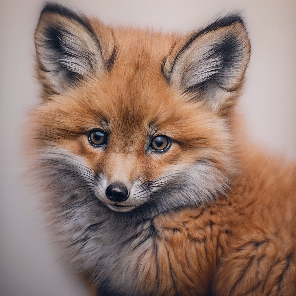 "Fluffy little fox" — image created in Shedevrum