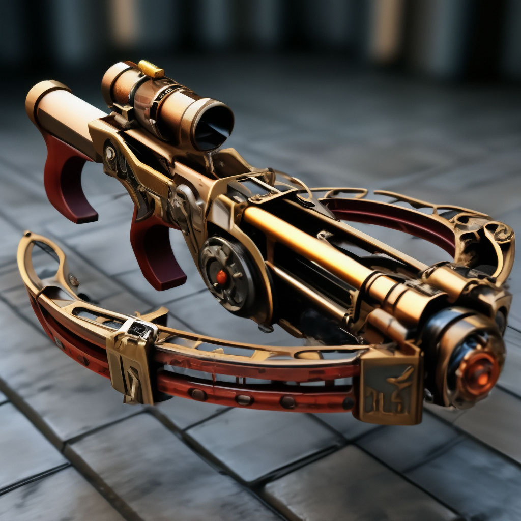 "Steampunk crossbow" — image created in Shedevrum