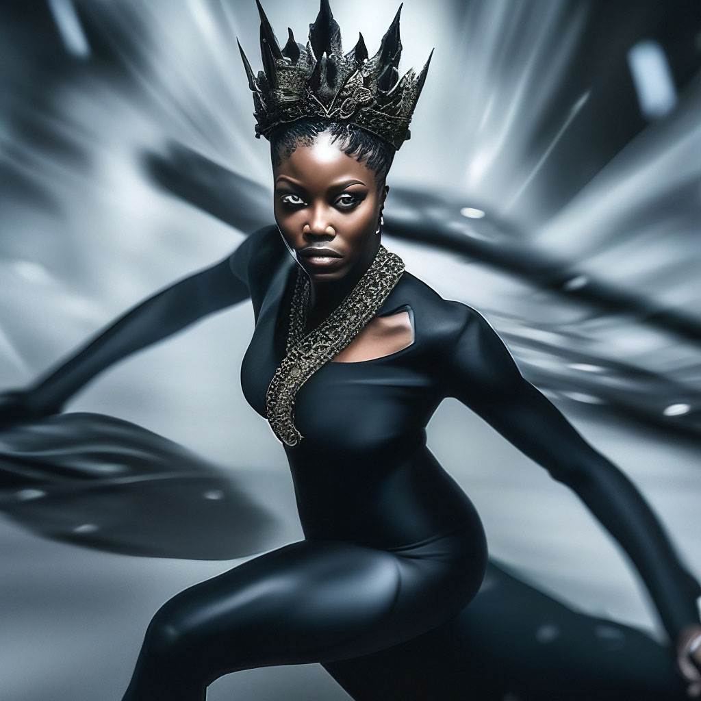 "The black queen" — image created in Shedevrum