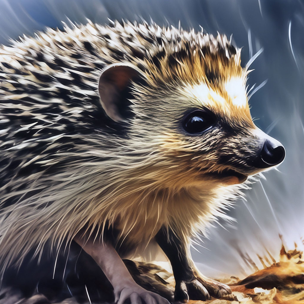 "Hedgehog cat" — image created in Shedevrum