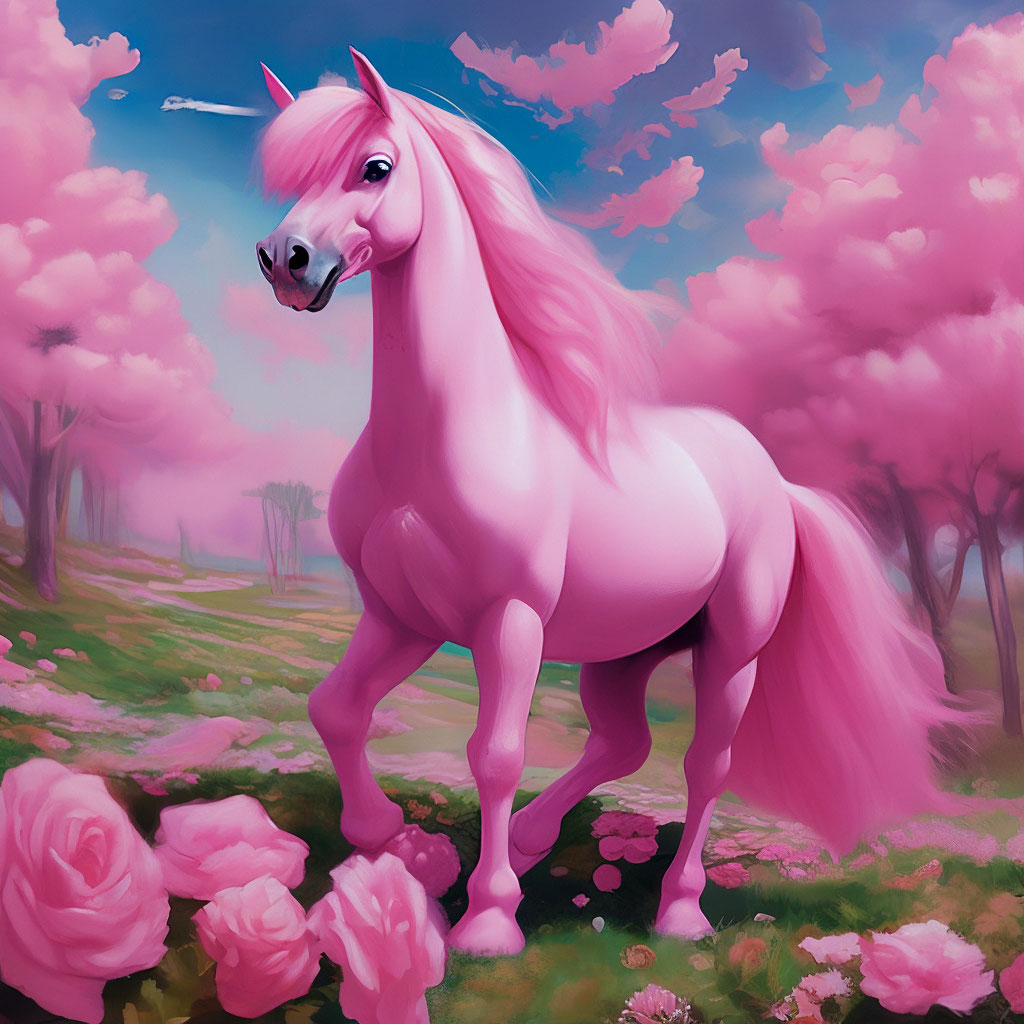 "Not enough pink ponies" — image created in Shedevrum