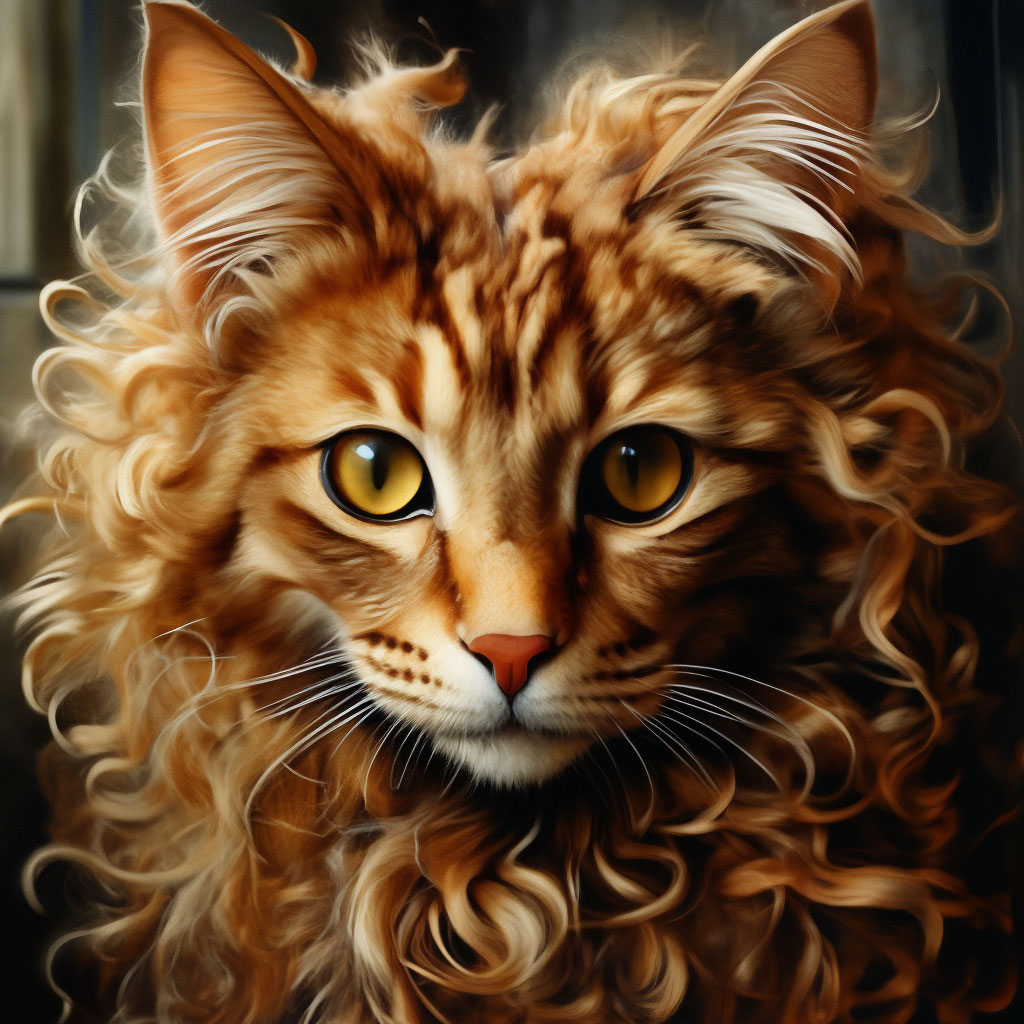 "Curly cat" — image created in Shedevrum