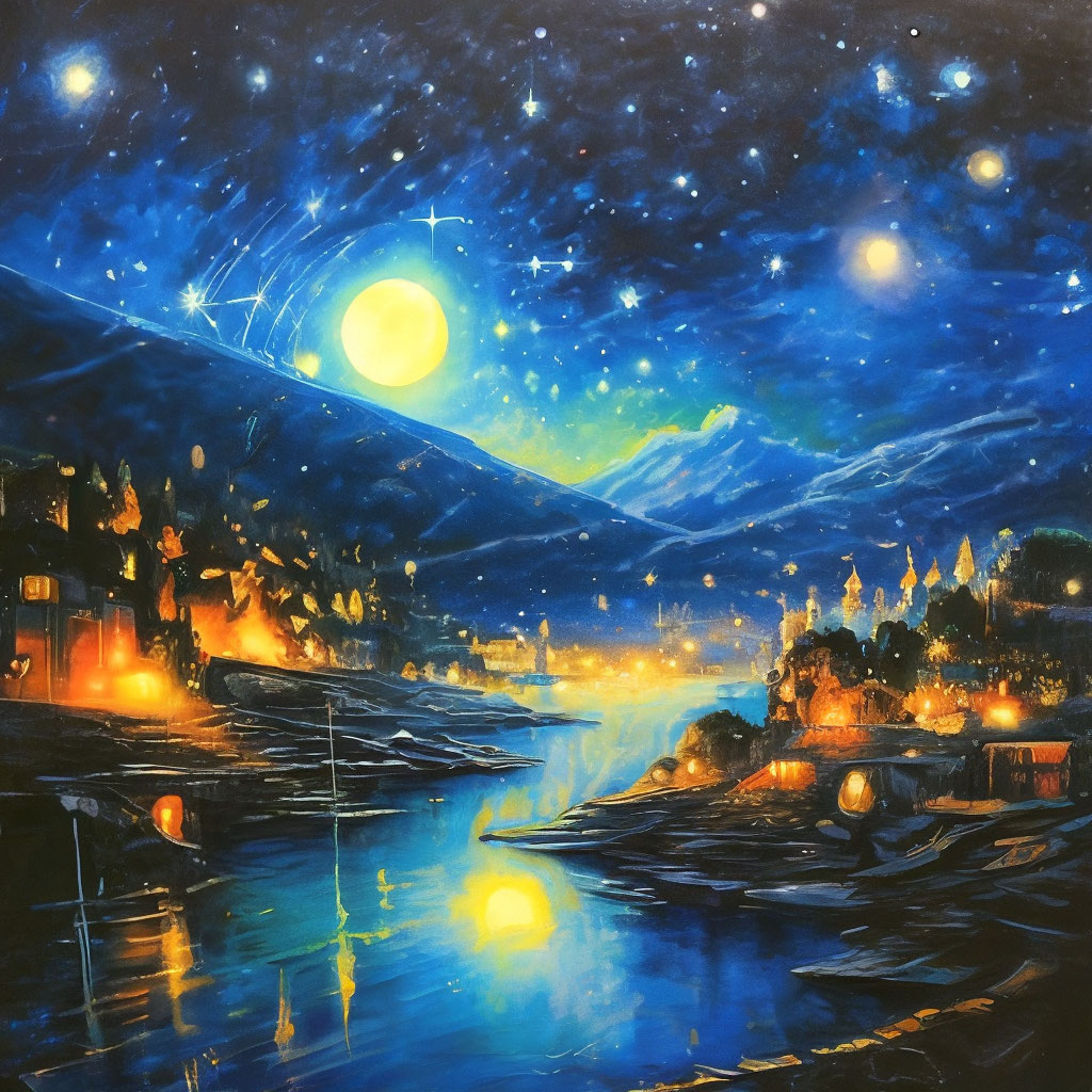 "Night The brightest night" — image created in Shedevrum