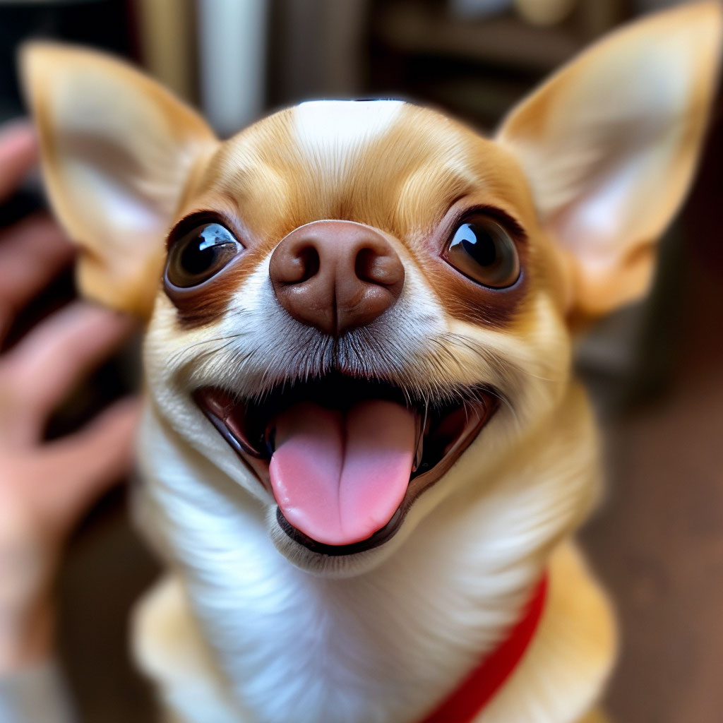"Chihuahua smile realism" — image created in Shedevrum