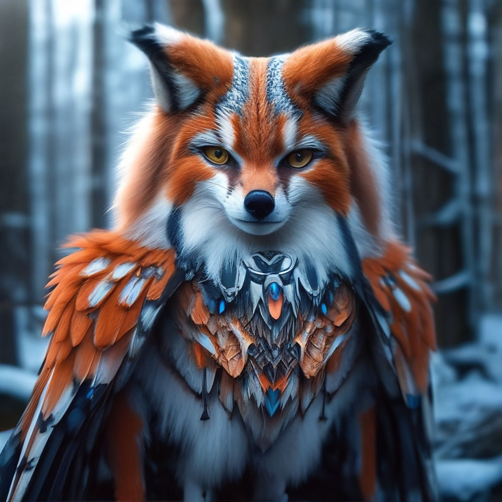 "Lisova hybrid fox+owl, beautiful, realistic, professional photo, 4k ...