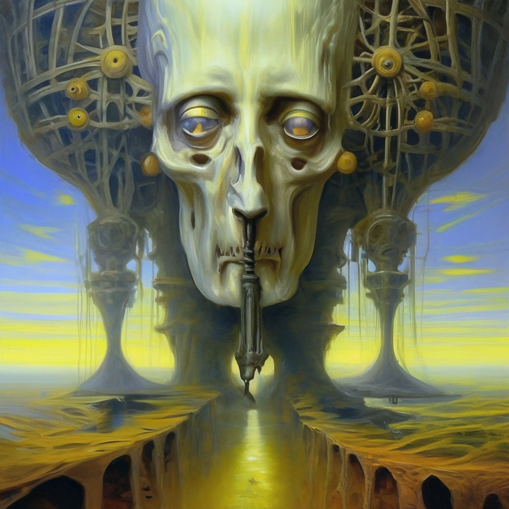 "Iron nerves, horror, surrealism, high detail, dali" — image created in ...