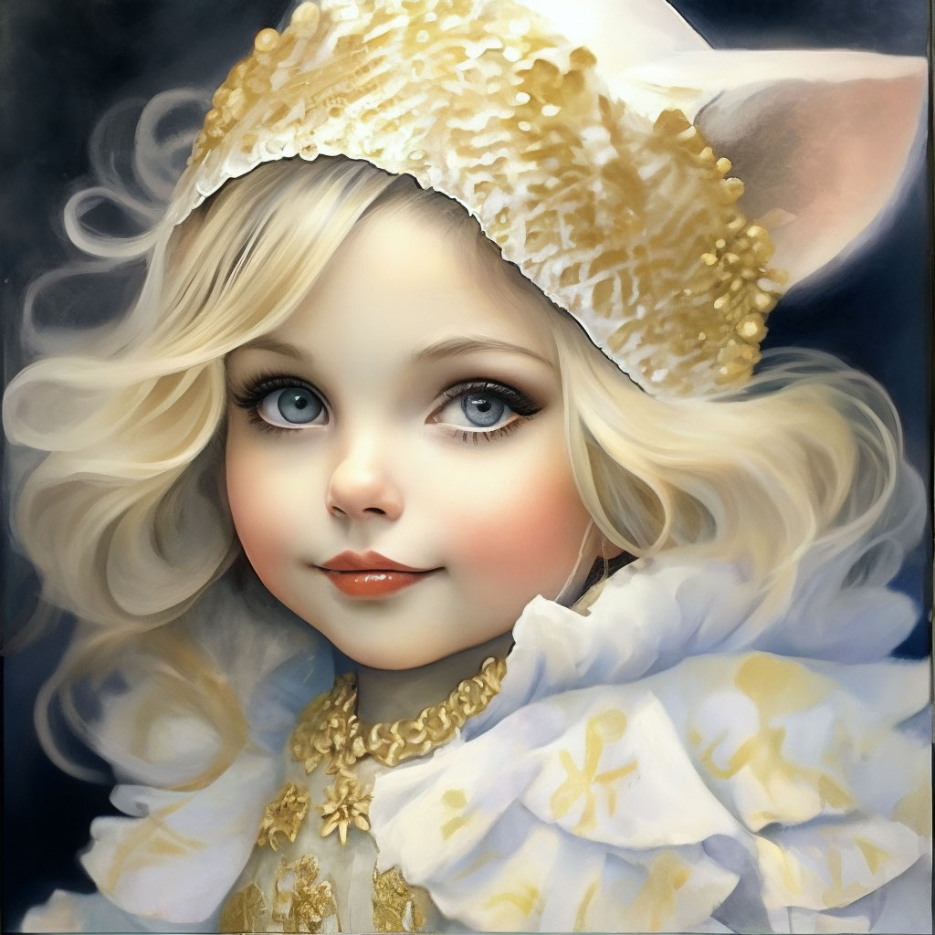 "Watercolor+black pencil,baby thumbelina Michelle Pfeiffer cutie,long ...