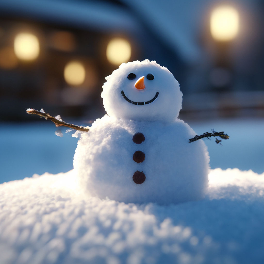 "Snowman in a snowball, aesthetically pleasing, beautiful, realistic ...