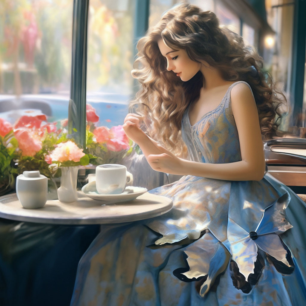 "Anthropomorphic, beautiful Butterfly in fashionable dress, with long ...