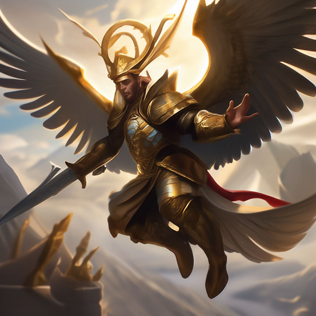 "Six - winged semihren" — image created in Shedevrum