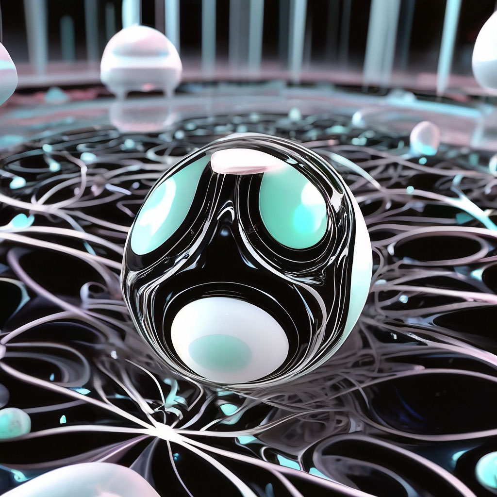 "Quantum field + atmosphere of indistinct color, fractal, futurism ...