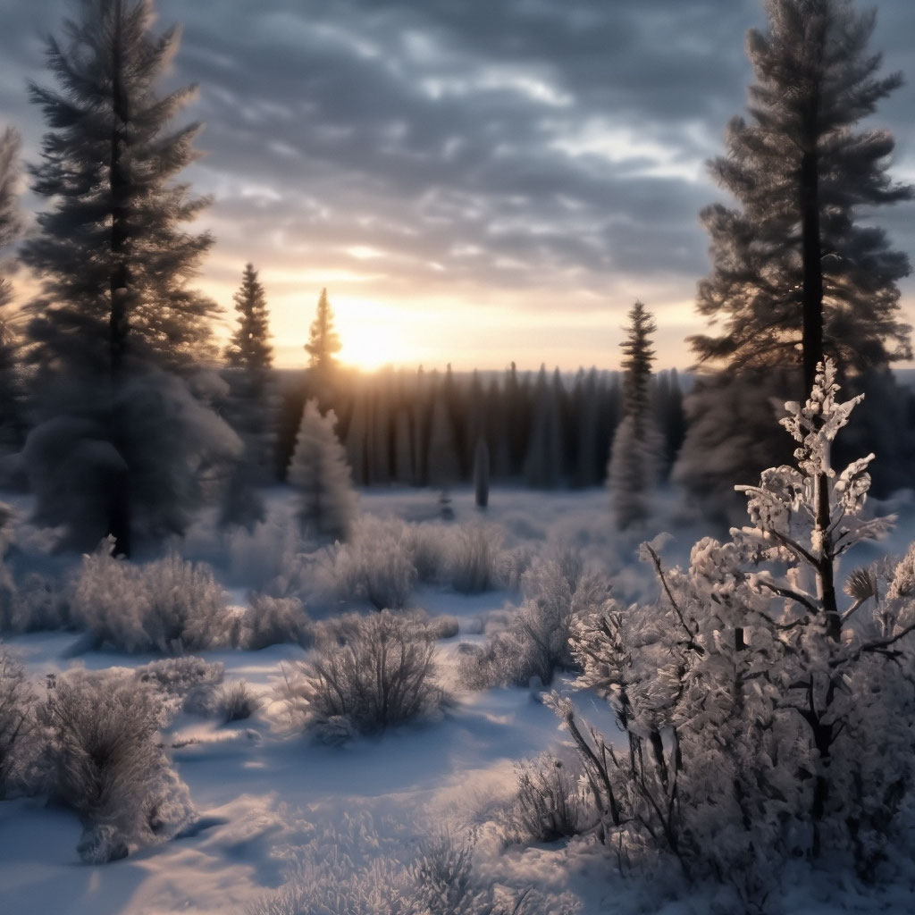 "Taiga Frost minus 80 beautiful, realistic, 4k, professional photo ...