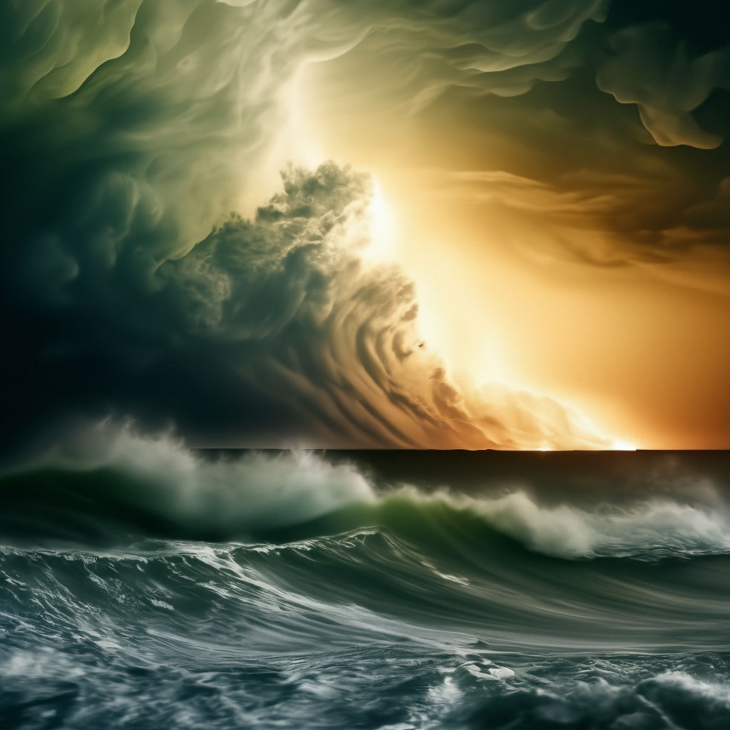 "Storm, the beauty of the elements #nature" — image created in Shedevrum