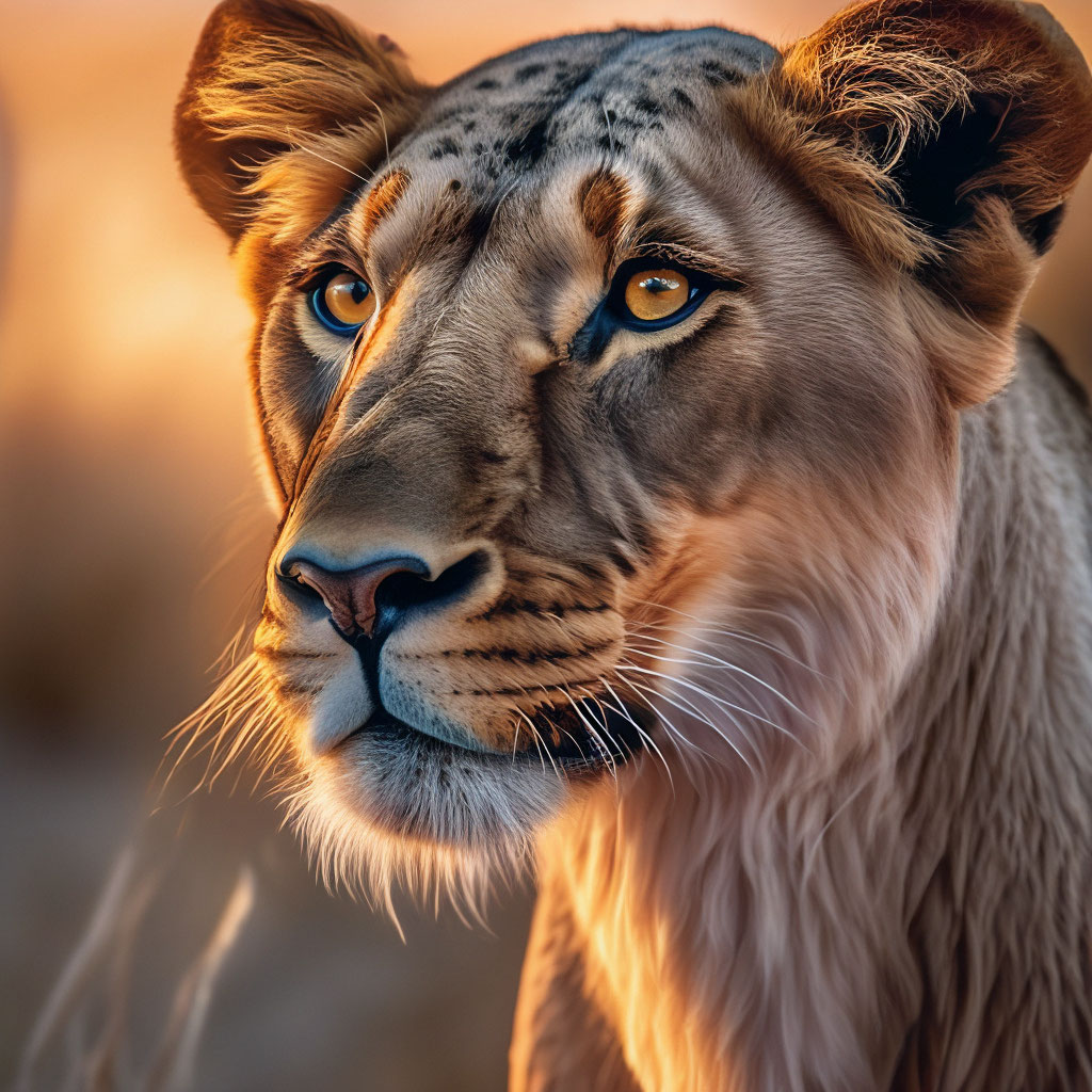 "Gorgeous realistic fire lioness good quality" — image created in Shedevrum