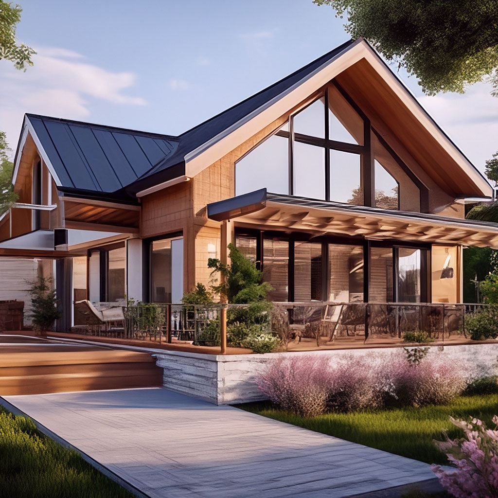 "Project of a private house with a covered veranda one-storey cottage ...