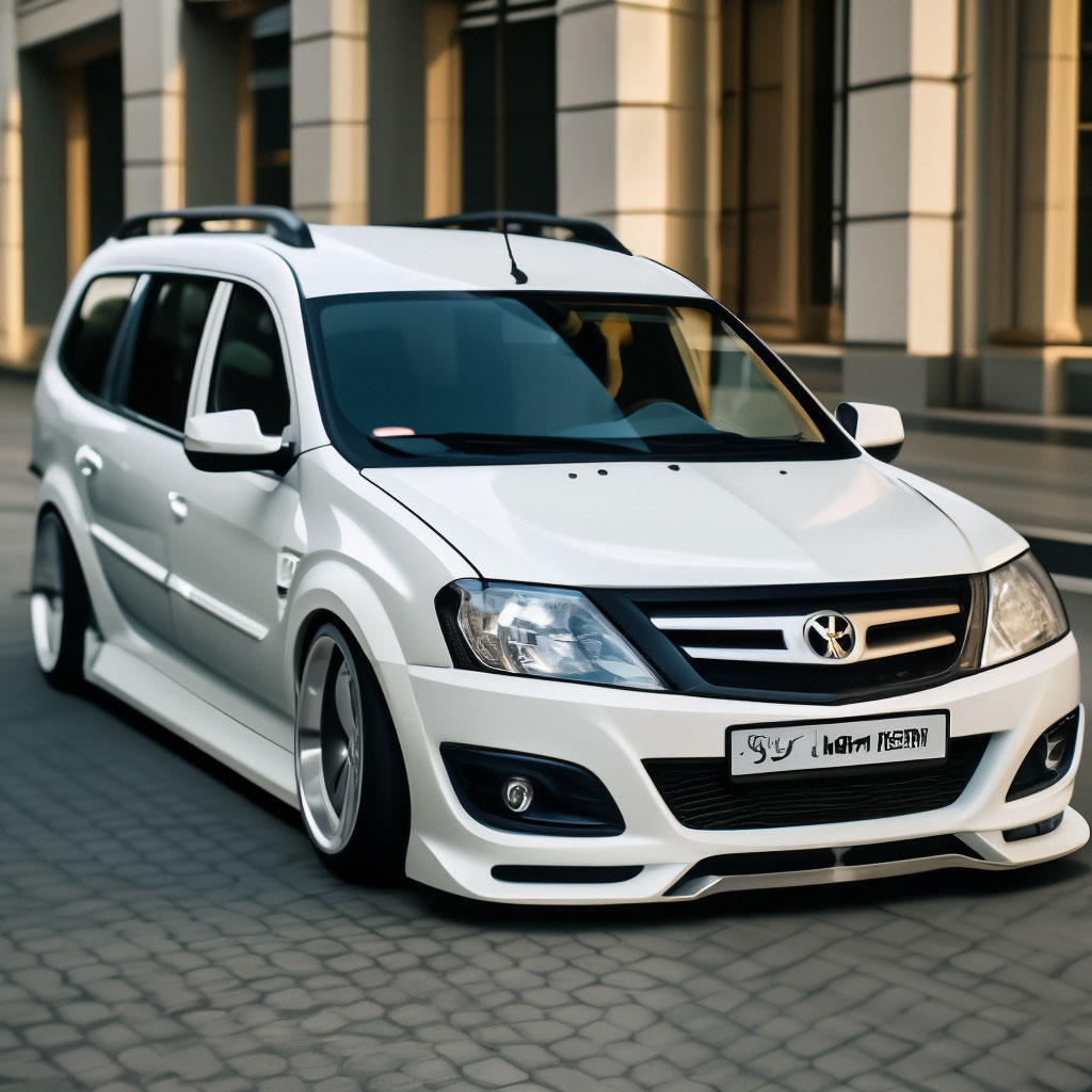 "Lada Largus tuning turbo SUV body kit thresholds white strict" — image ...