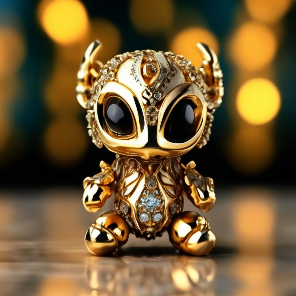 "Jewelry masterpiece, miniature figure made of gold, in the form of a ...