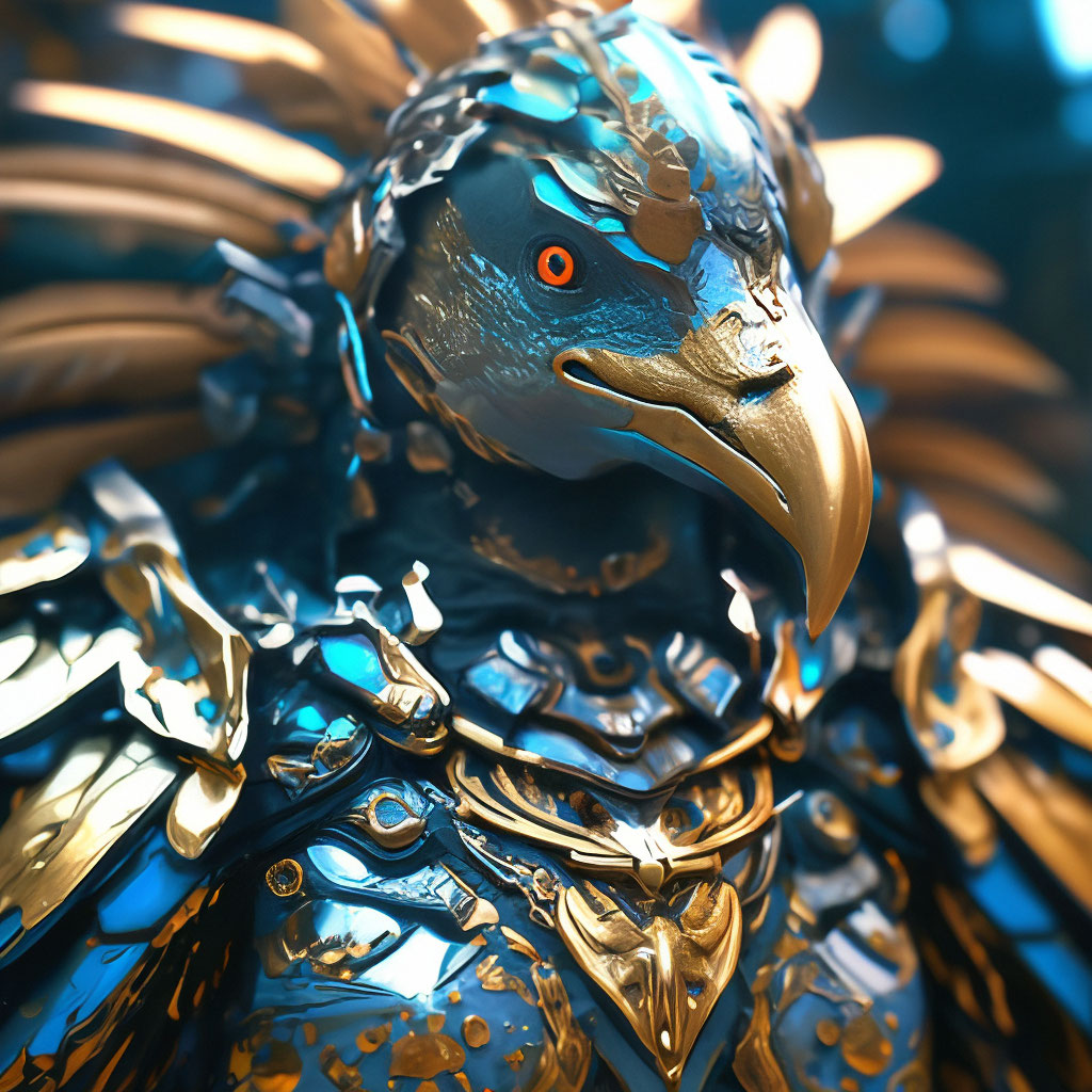 "Masterpiece, dodo bird in armor, hyper realistic, beautiful cybersuit ...