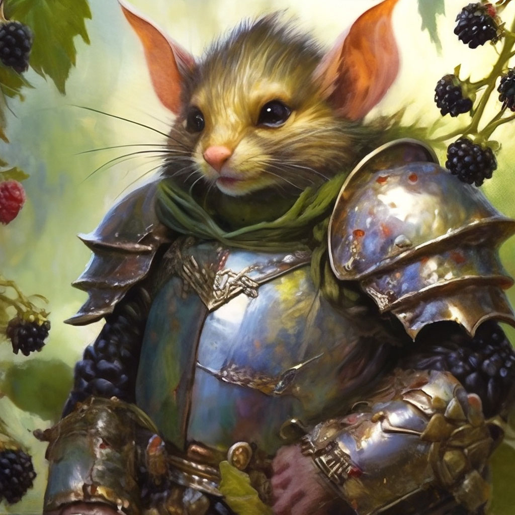 "Gentle sensuality, mysterious, hobgoblin, in heavy plate armor, among ...