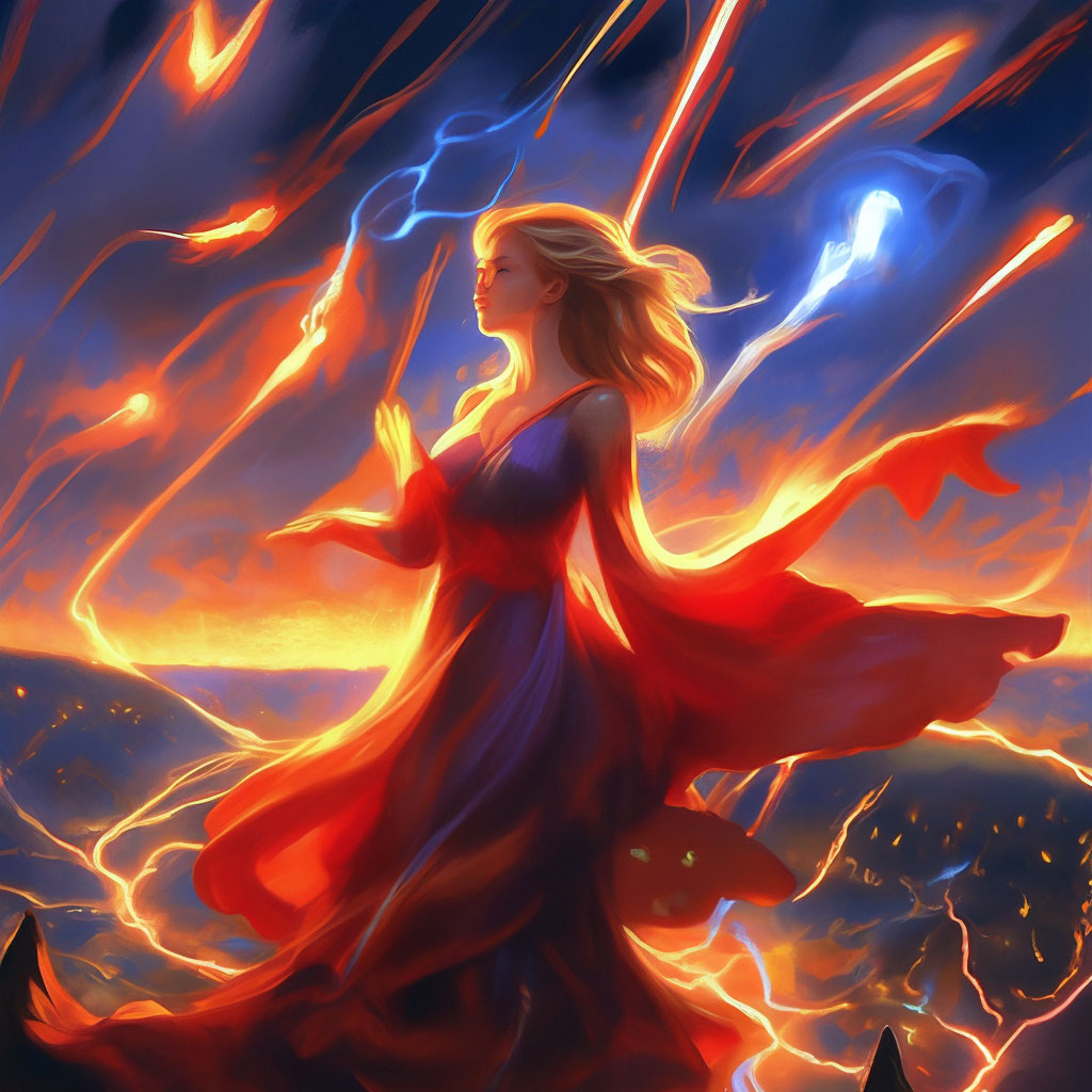 "Irina Odarchuk Pauli Lightning Symphony" — image created in Shedevrum
